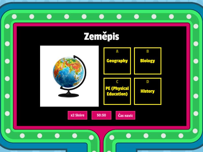 School subjects - Gameshow quiz