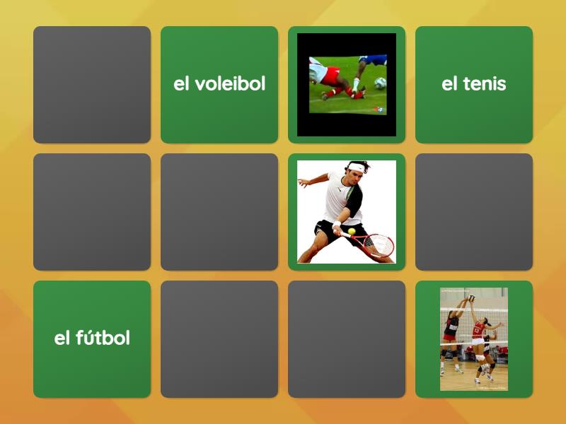 Los deportes matching game - Matching pairs