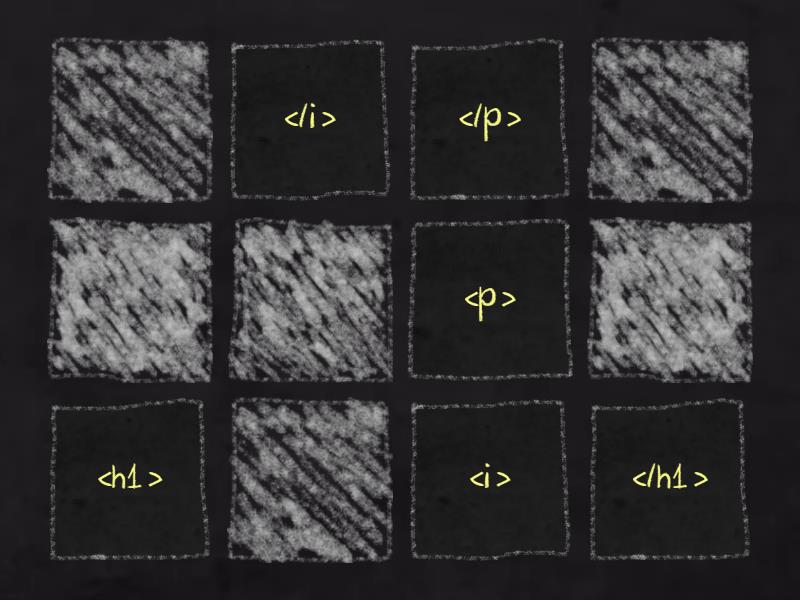 HTML Tags Match Up - Matching pairs