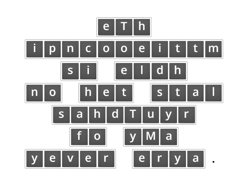 G7 REVISION - Anagram