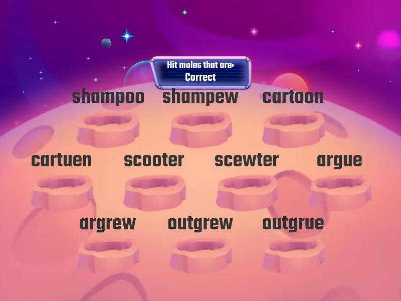 Unit 15; Week 2 - Spelling Words - Whack-a-mole