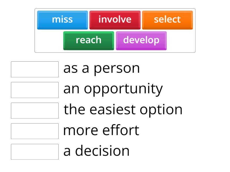 Making decisions - Match up
