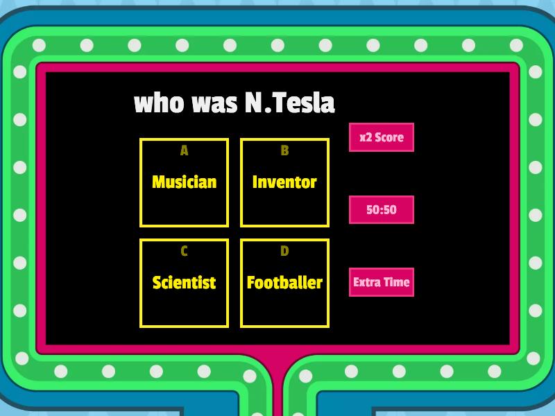 Nikola Tesla - Gameshow quiz
