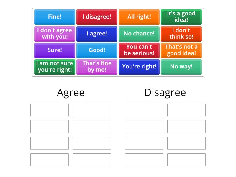 Agree/Disagree - Group sort
