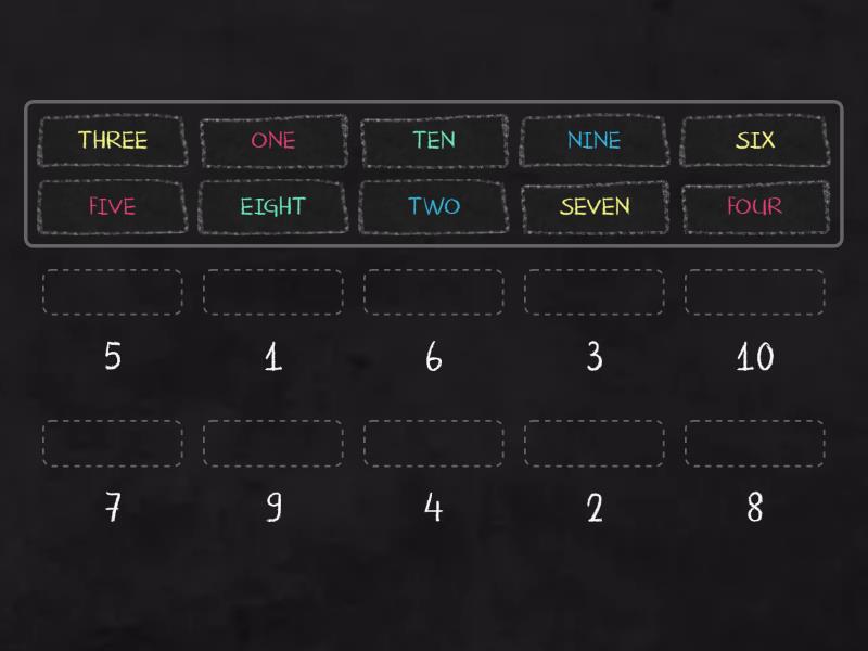 Exploring Numbers - Match up