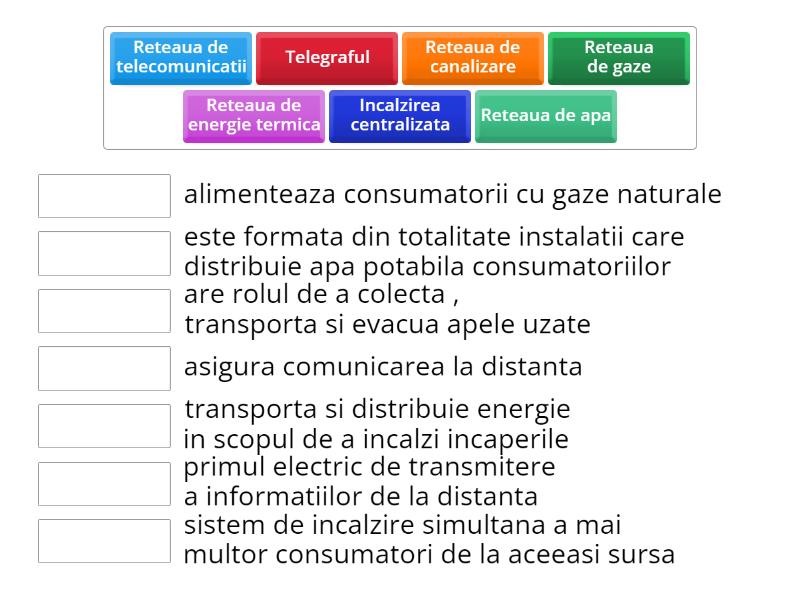 Retelele de utilitati - Match up