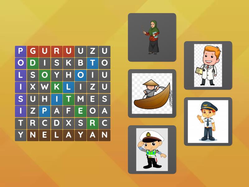 Mengenal Profesi - Wordsearch