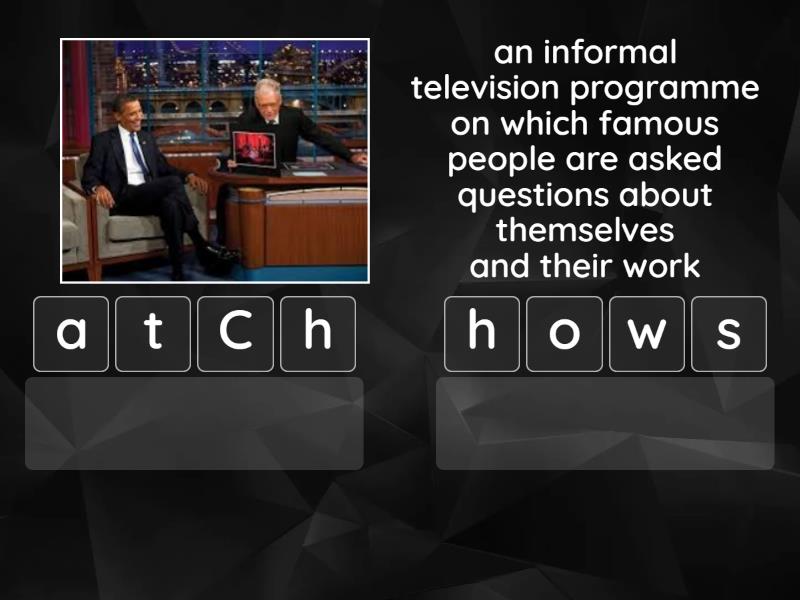 Types of TV shows - Anagrama