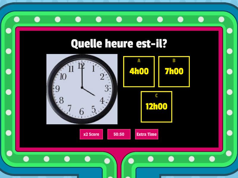 Quelle heure est-il? #3 - Analog clock - Gameshow quiz