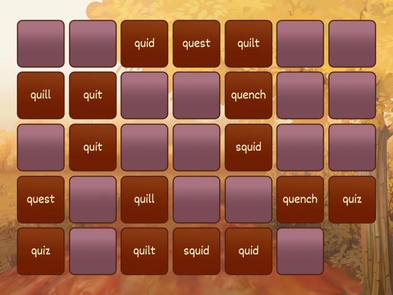 QU Matching Activity - Matching pairs