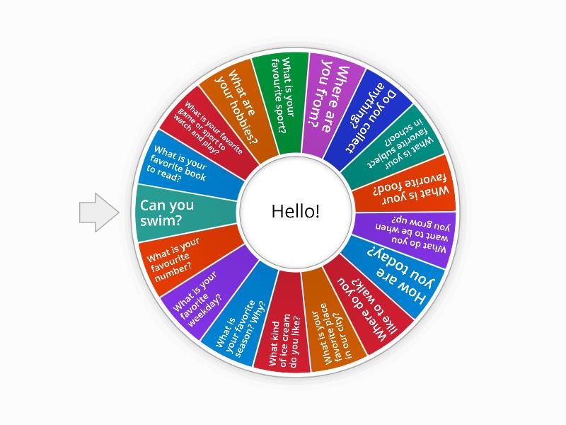 Introduction Ice Breaker Questions - Spin the wheel