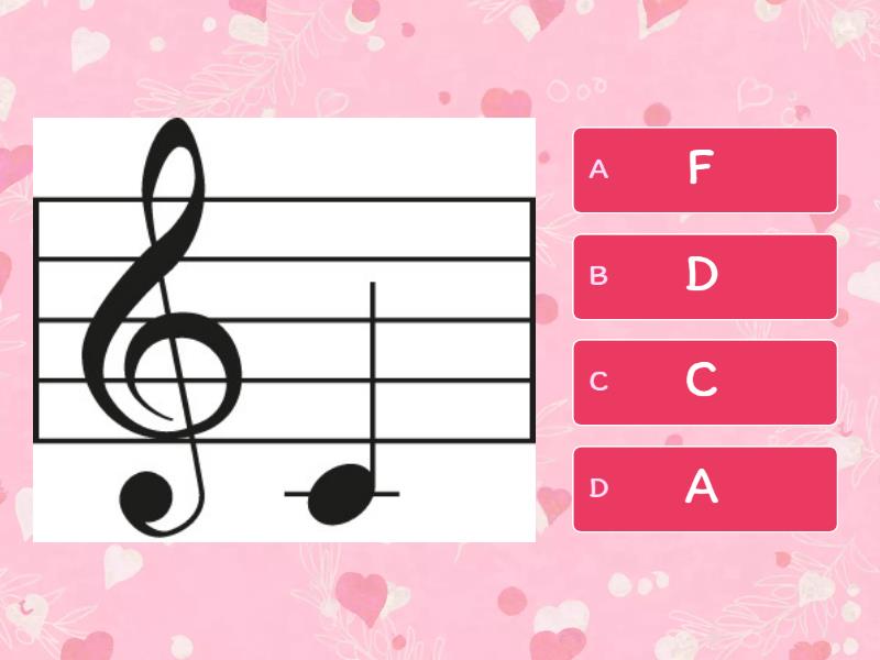 Treble clef notes - Quiz