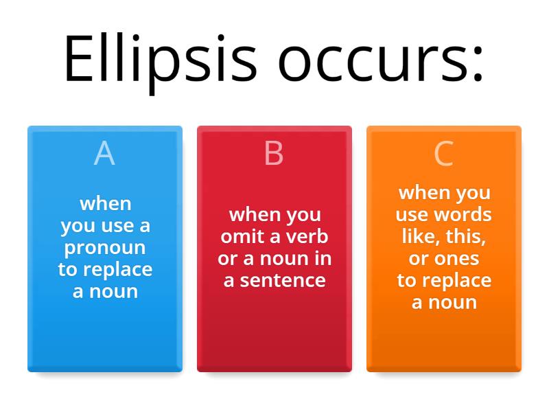 ELLIPSIS AND SUBSTITUTION - Quiz