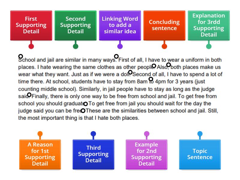 ED Entry Paragraph Structure - Labelled diagram