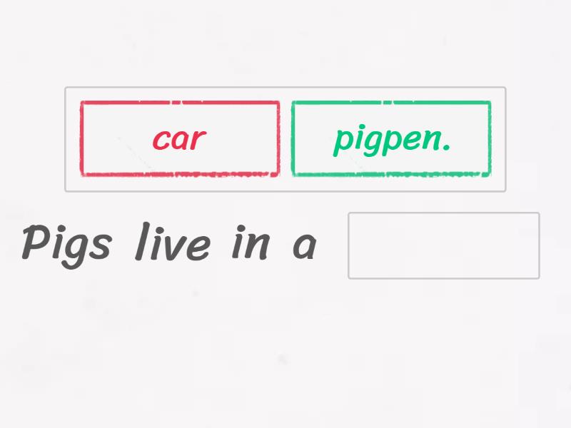 Fill-in-the-blank 2 syllable words CVC - Complete the sentence