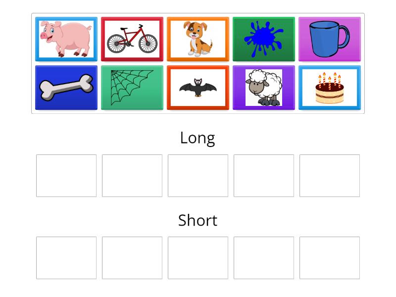 Long and Short Vowel Sort - Group sort