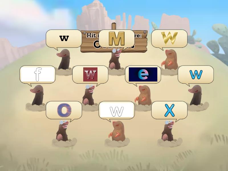 Letter w - Whack-a-mole