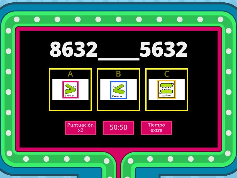 Orden y comparación hasta el 9999 - Concurso de preguntas