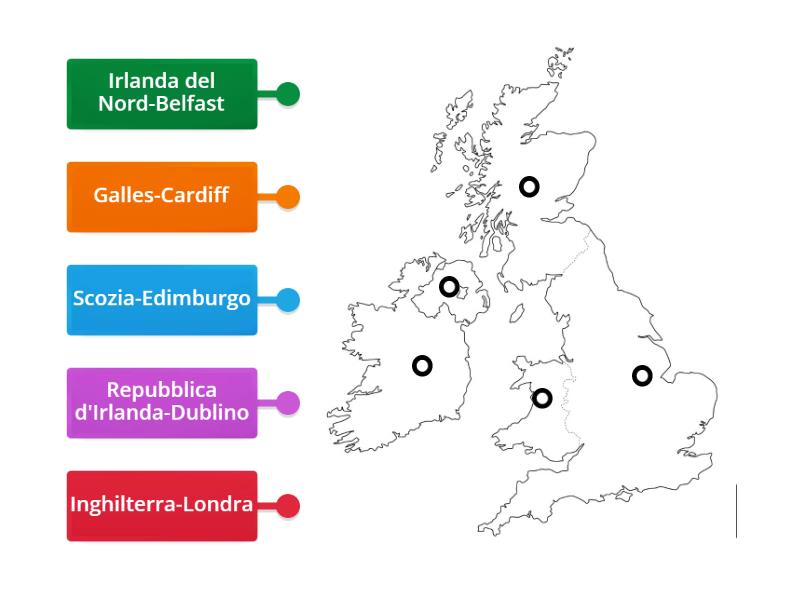 Regioni della Gran Bretagna - Labelled diagram