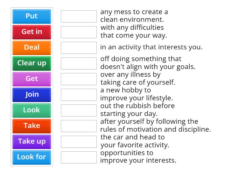 Phrasal verbs b1 - Match up