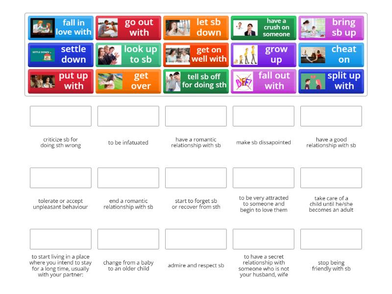 Relationships phrasal verbs - Match up