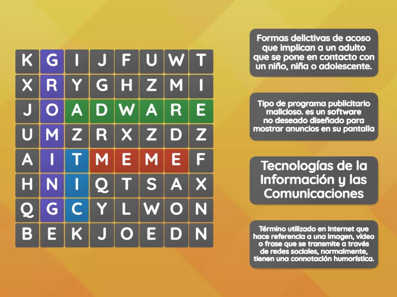 Glosario TIC Fredy Velásquez - Wordsearch