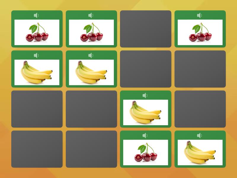 frutta e fruttini per i bei bambini - Matching pairs