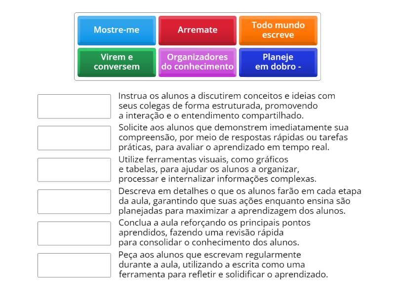 Técnicas de Lemov - Associação