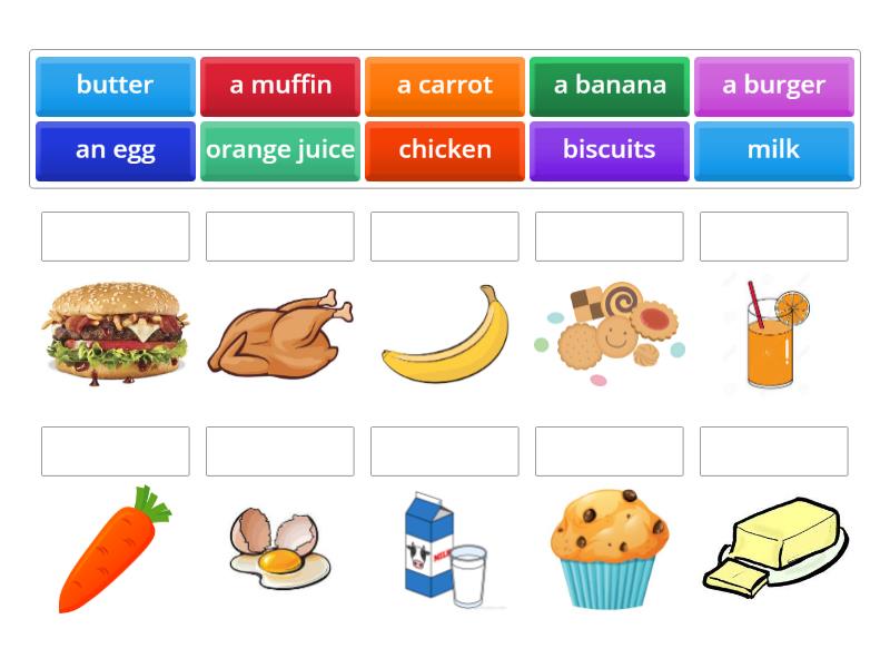 WW1. Unit 2. Food - Match up
