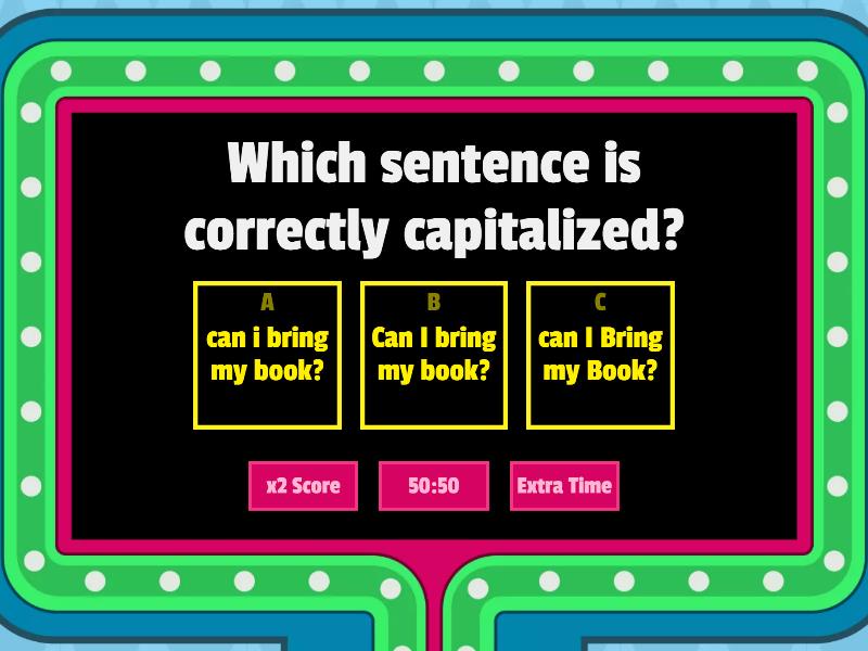 Writing Review 1 - Gameshow quiz