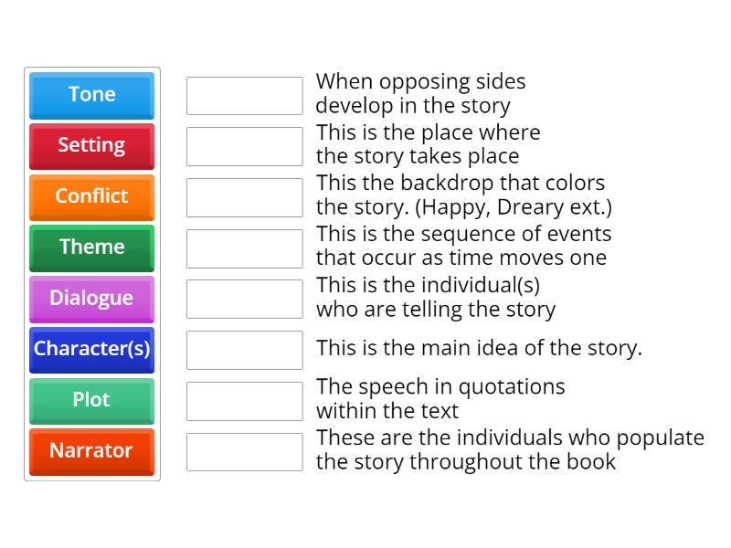 Literary Elements - Match up