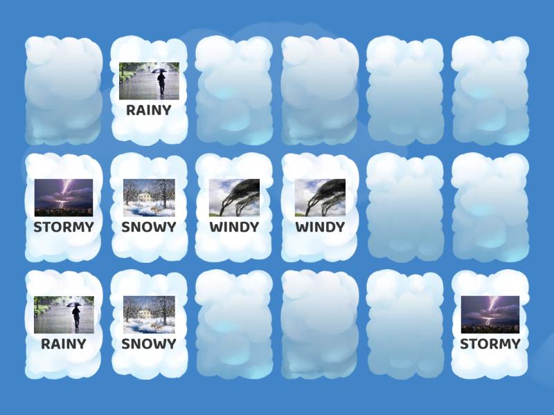 Memory game about weather - Parejas