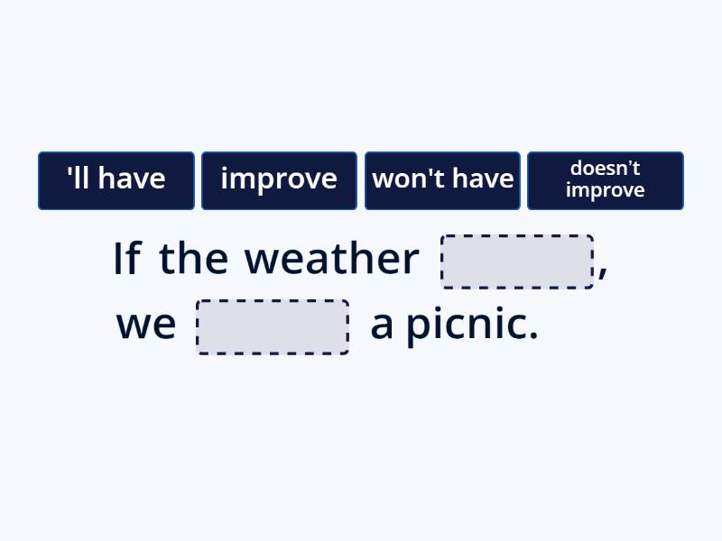 First Conditional - Gap Fill - Complete the sentence