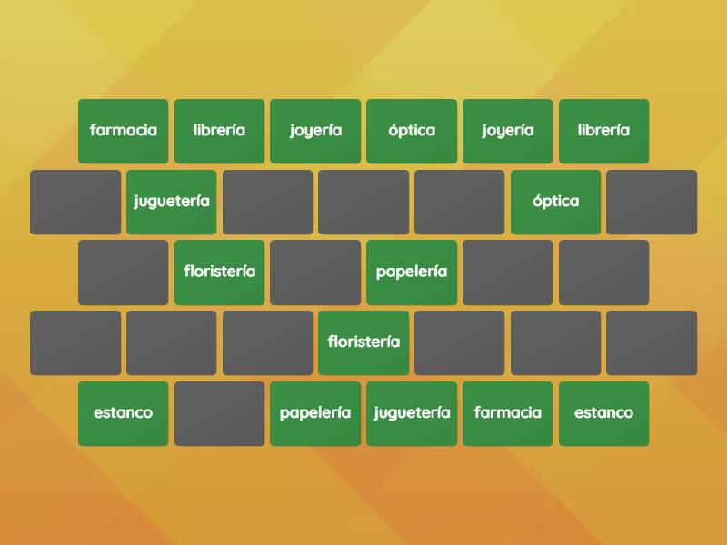 LAS TIENDAS PARA IR DE COMPRAS - Matching pairs