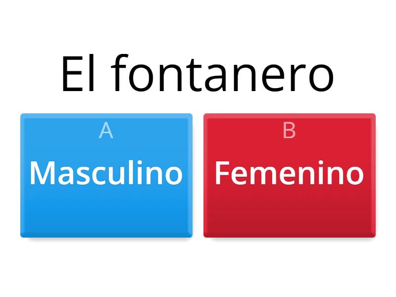 Masculino / Femenino - Quiz