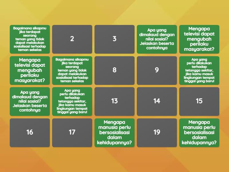 soal sosialisasi interaksi kelas 7 - Matching pairs