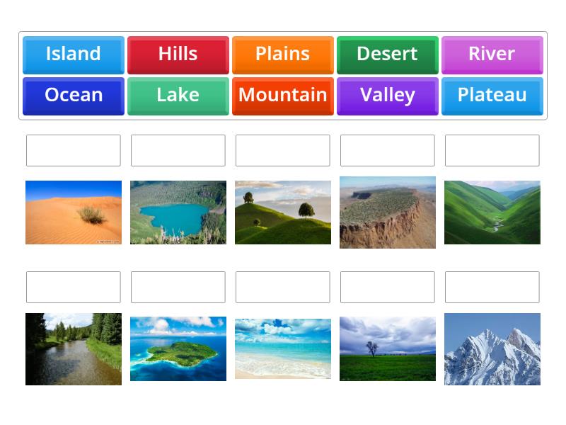 Landforms Matching - G2 - Match up