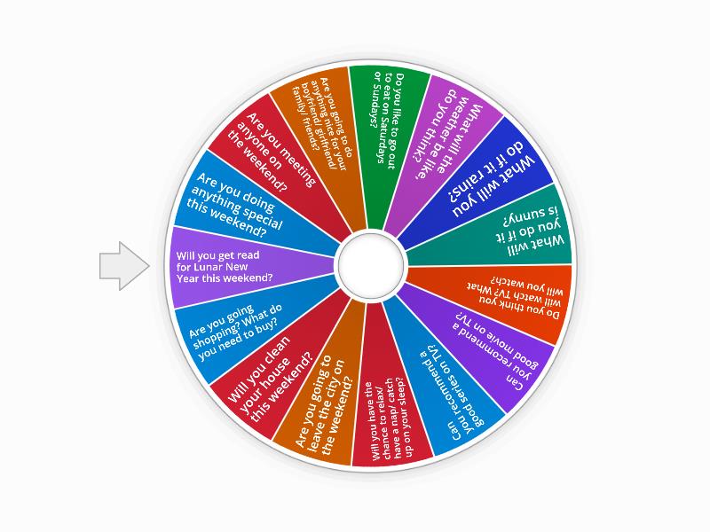 Weekend Plans - Spin the wheel