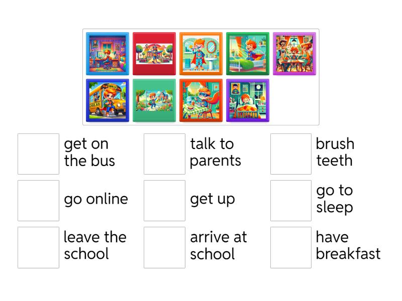 Daily Routines Matching - Match up