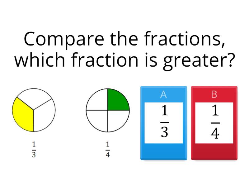 Comparing Fractions with common numerators - Quiz