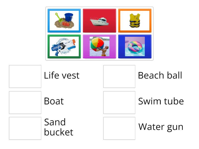 At the beach - Match up