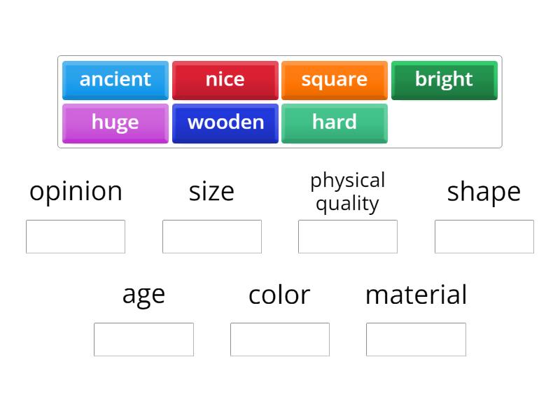 prep 3 -adj word order - Group sort