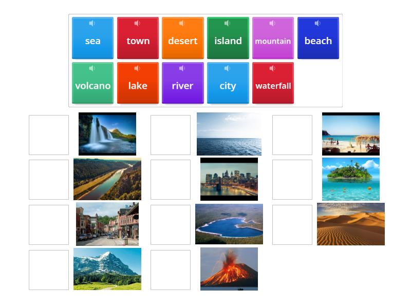 Go Getter 2. Unit 4. Geographical - Match up