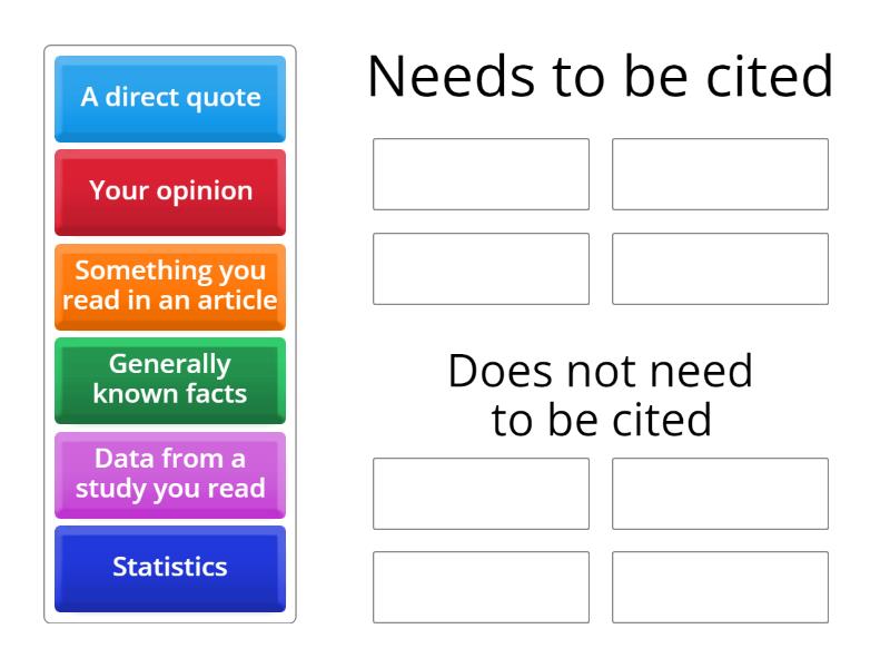 Citations & References - Group sort
