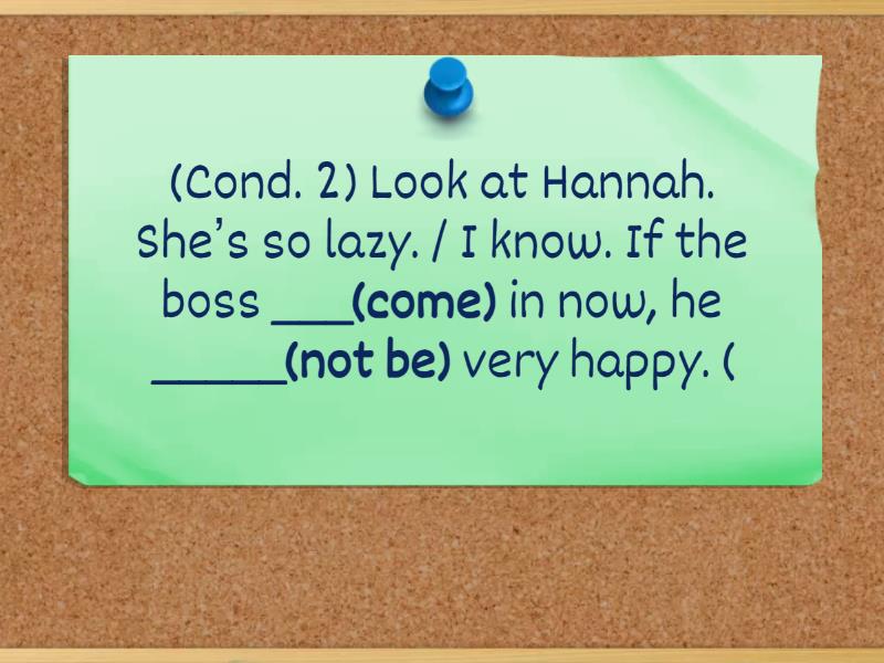 Conditional sentences - Flash cards