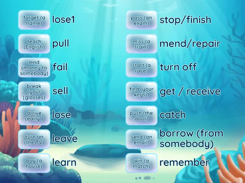 EF Pre-Inter Opposite verbs - Match up