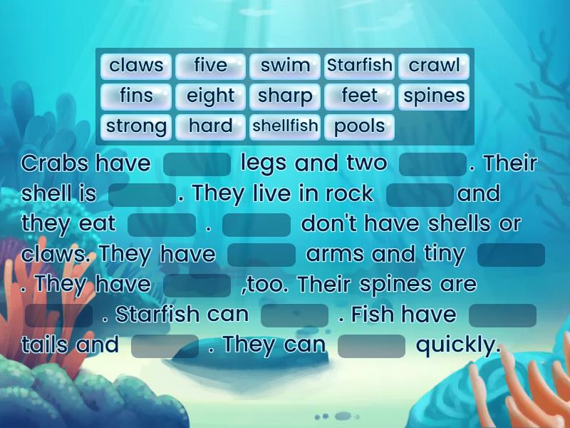 Sea creatures - Complete the sentence
