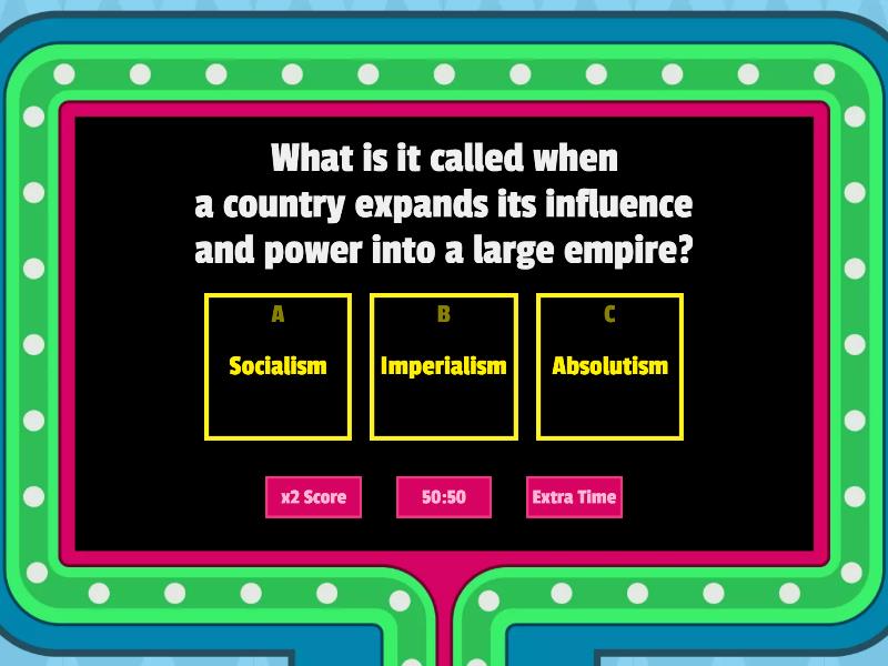 HISTORY QUIZ YEAR 8 - Gameshow quiz