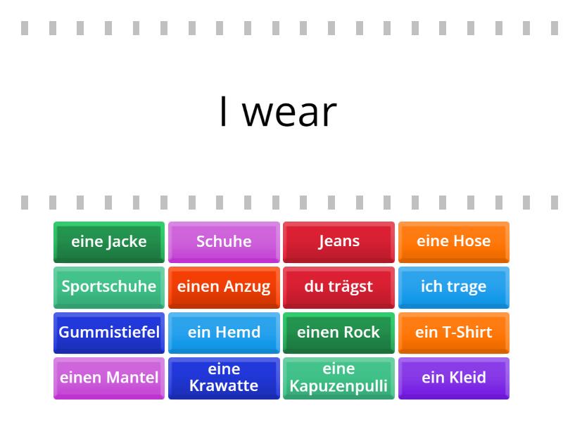 Die Kleidung - Find the match