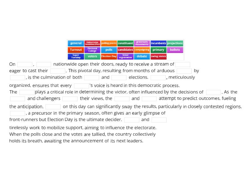 The USA election - Complete the sentence